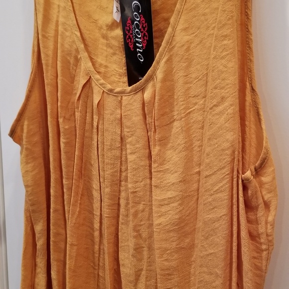 Cocomo | Tops | Cocomo Woman Mustard Yellow Gold Top Sz 2x | Poshmark